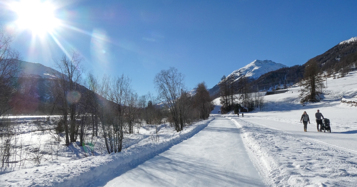 Eiswanderweg im Engadin