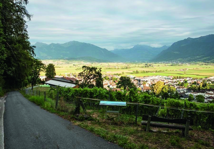 Mit Blick auf den Zürichsee von Uznach nach Lachen