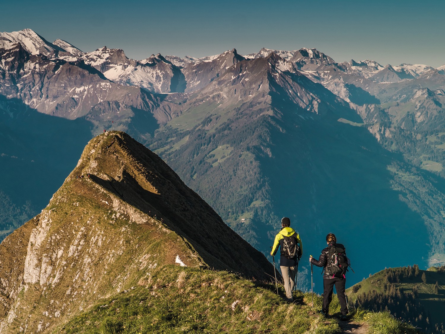 Ausgesetzte Gratwanderung über den Hardergrat